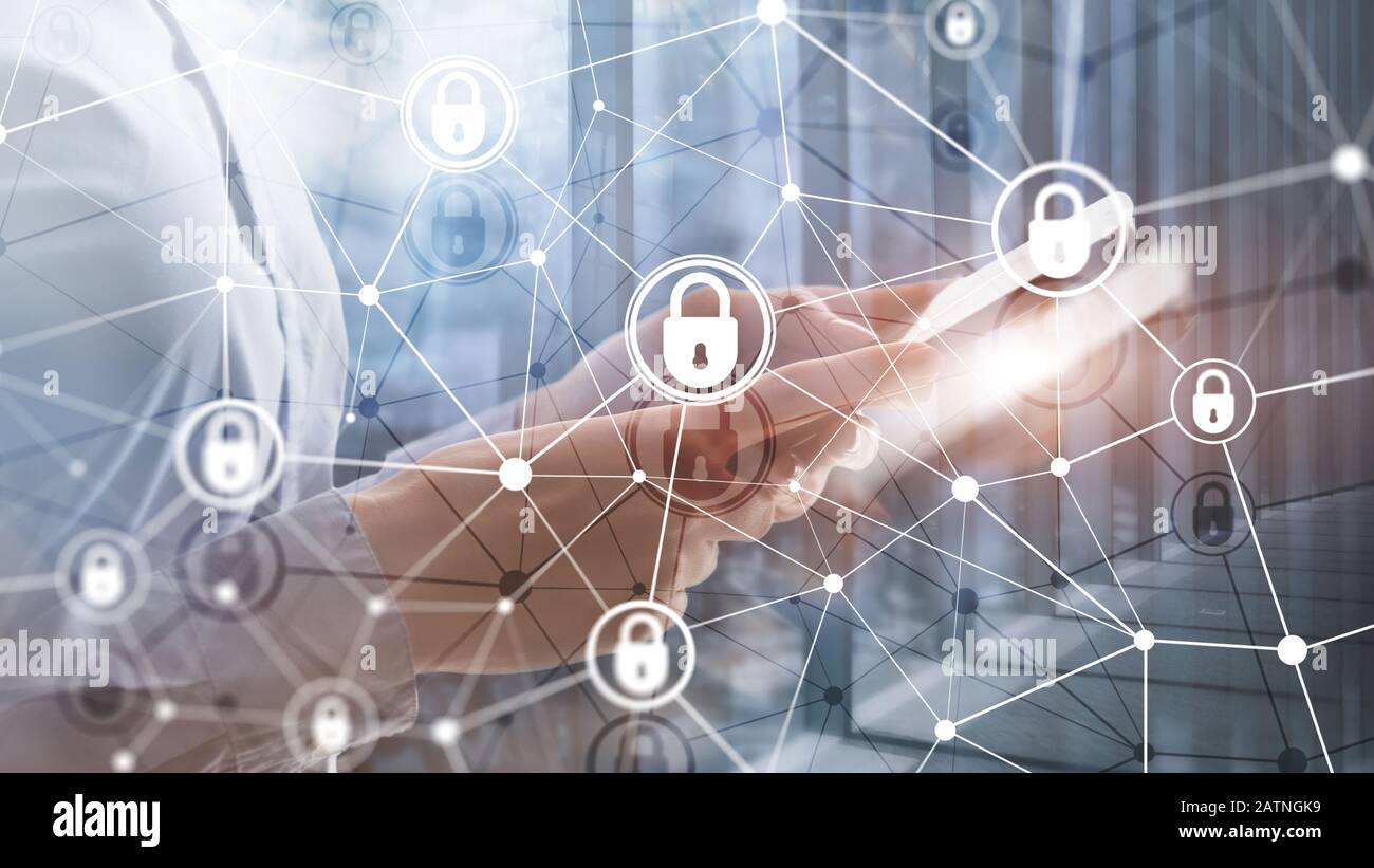 Cyber security, information privacy, data protection concept on modern ...