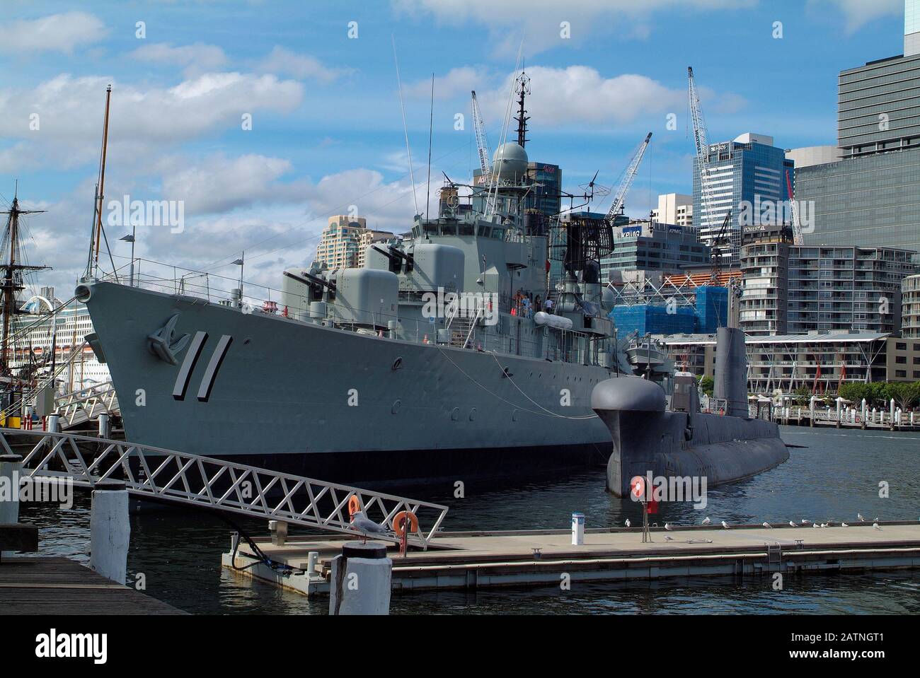 Sydney, Australia - February 11, 2008: Cruiser HMAS Vampire and ...