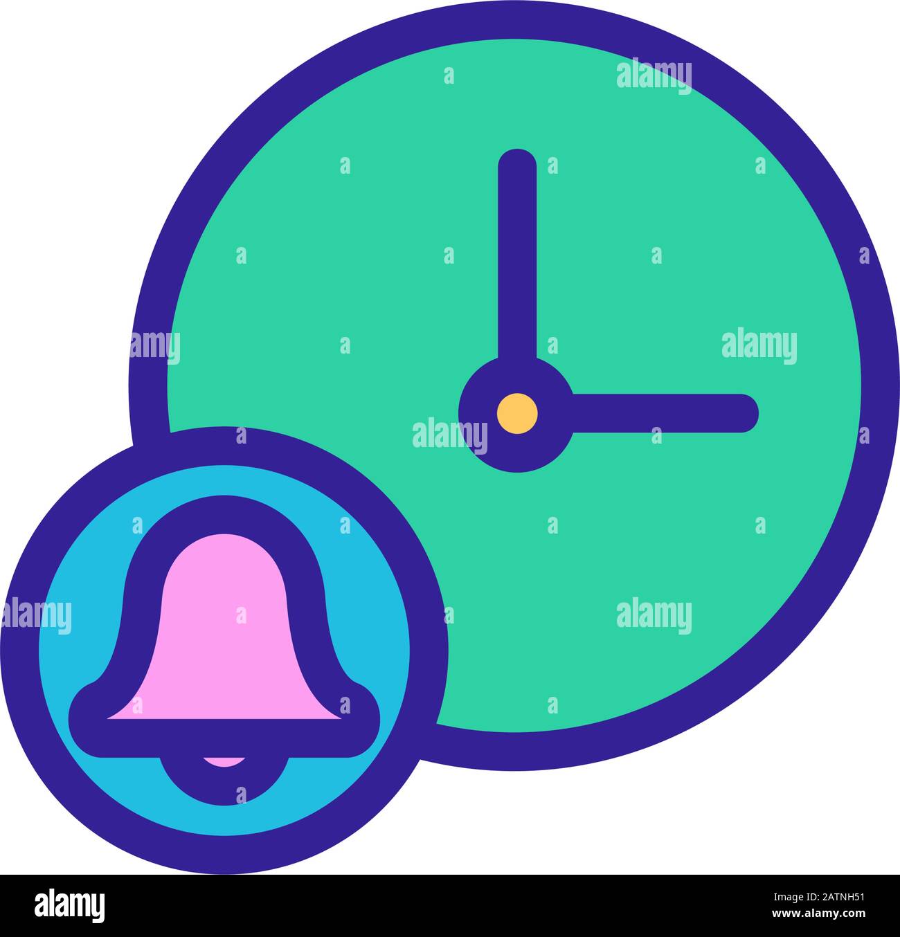 reminder icon vector. Isolated contour symbol illustration Stock Vector ...