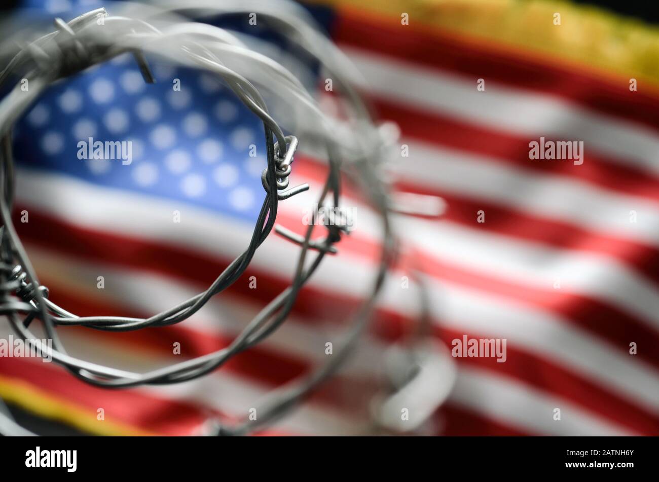 American flag barbed wire hi-res stock photography and images - Alamy