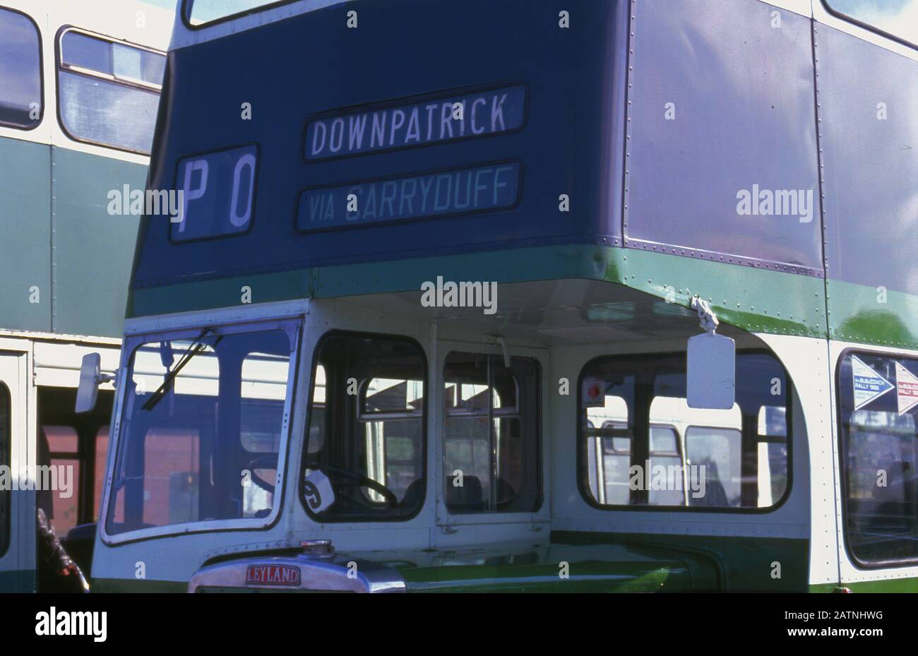 Vintage transport from Northern Ireland. Red Bus, Green Bus Stock Photo ...
