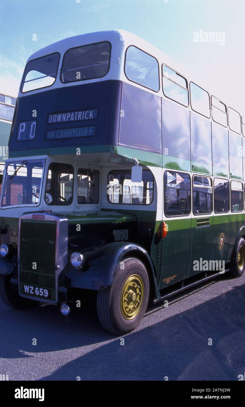 Vintage transport from Northern Ireland. Red Bus, Green Bus Stock Photo ...