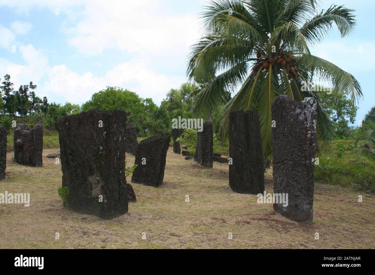 Famous stone monoliths at the tip of Ngarchelong State, Palau Stock ...