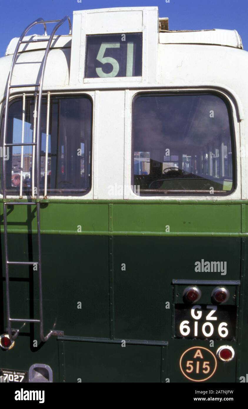 Vintage transport from Northern Ireland. Red Bus, Green Bus Stock Photo ...