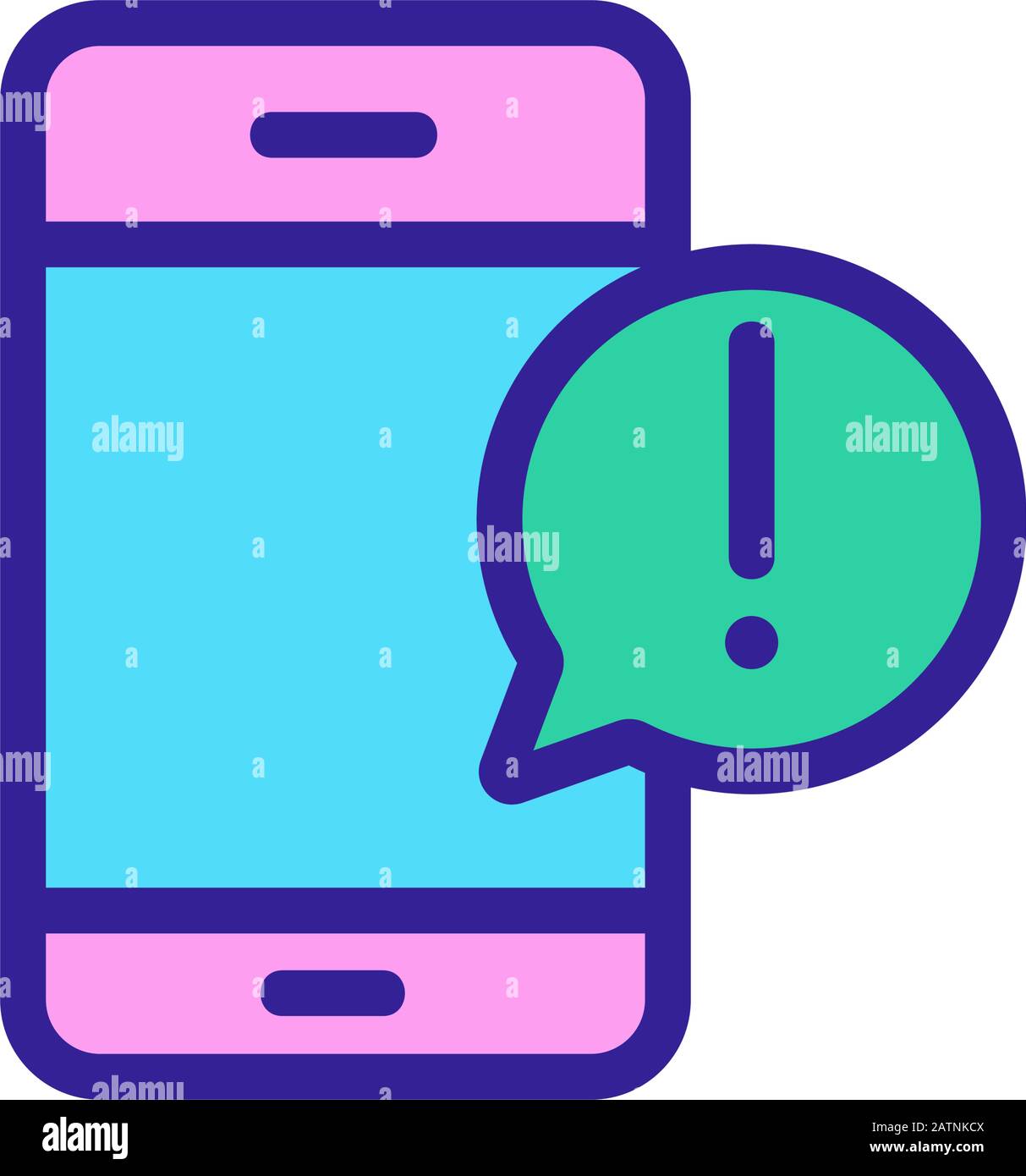 reminder icon vector. Isolated contour symbol illustration Stock Vector ...