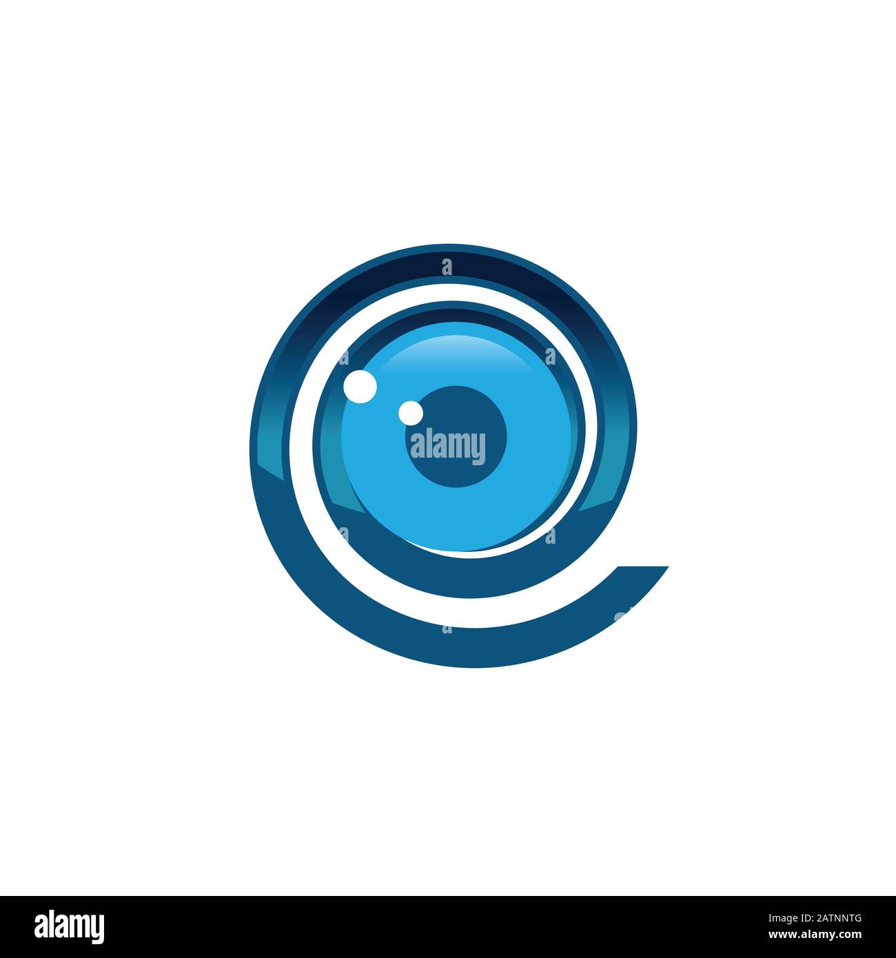 Round ring circle and infinity loop symbol, technology icon, circle ...