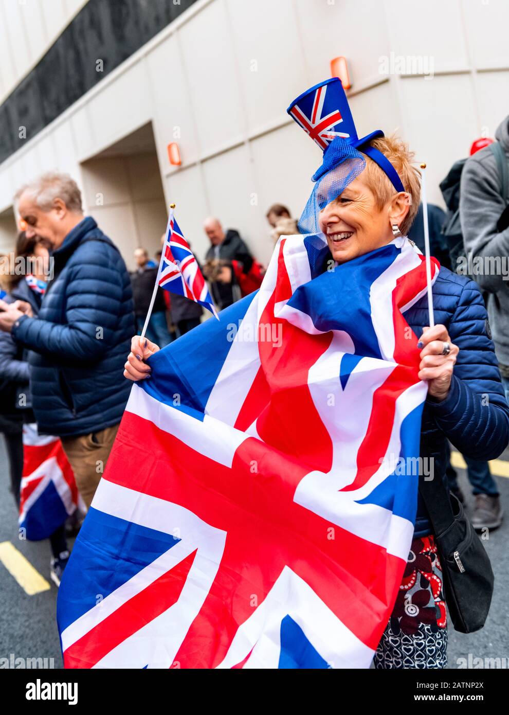 Brexit celebrations 31st January 2020 in Whitehall and Parliament ...