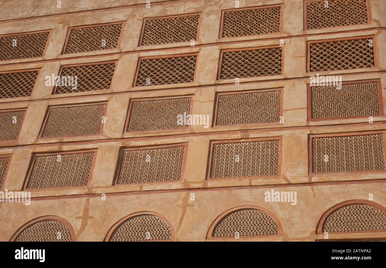 Facade of the Siyadi House, on the Pearl Route, Muharraq, Kingdom of a ...
