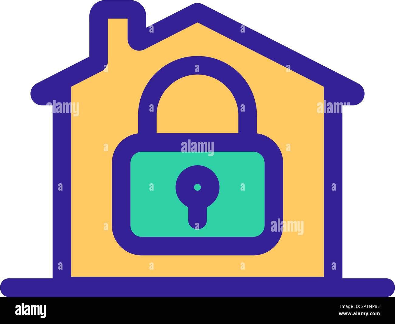 House turnkey icon vector. Isolated contour symbol illustration Stock ...