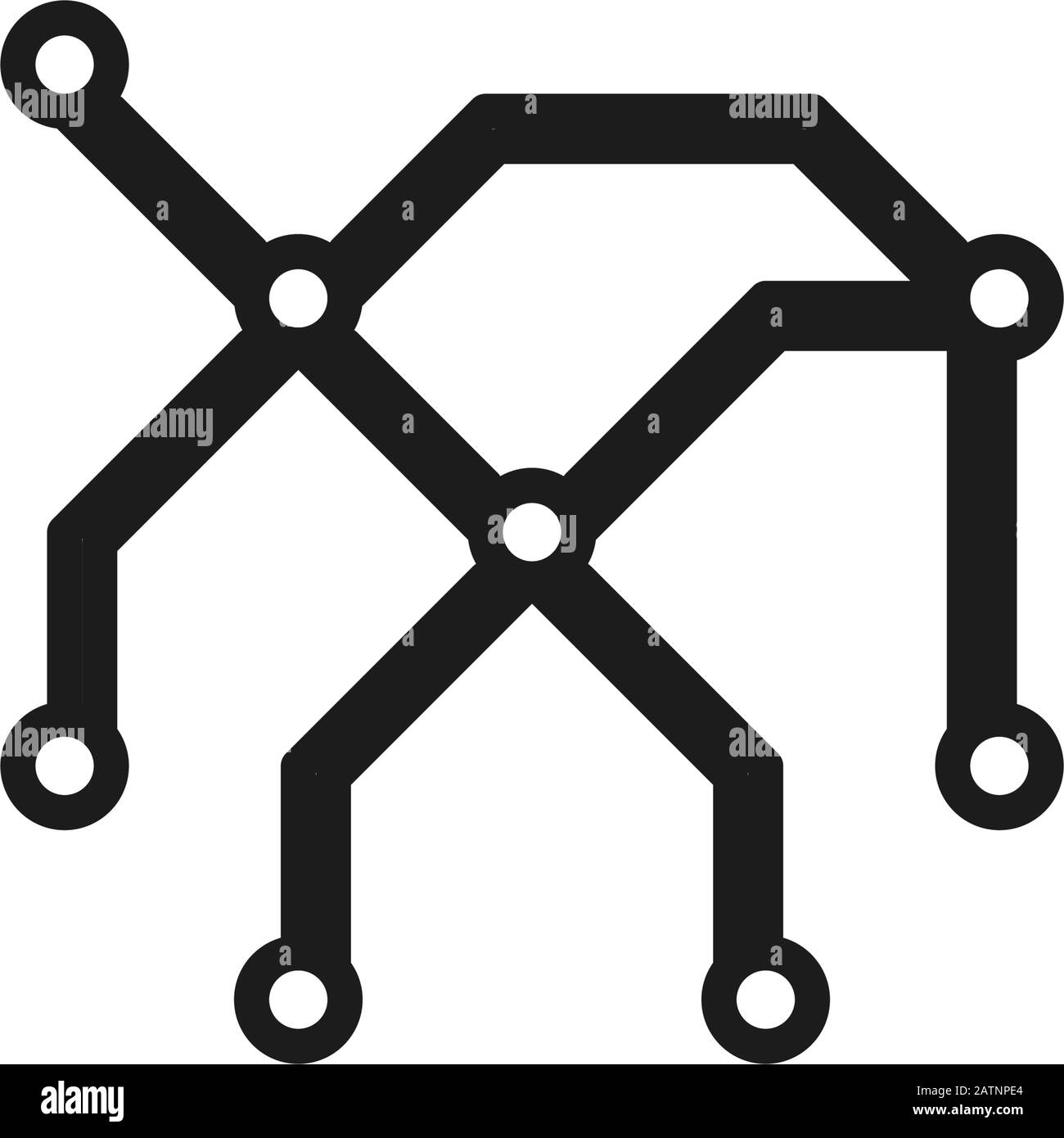 Underground and rail connections Cut Out Stock Images & Pictures - Alamy