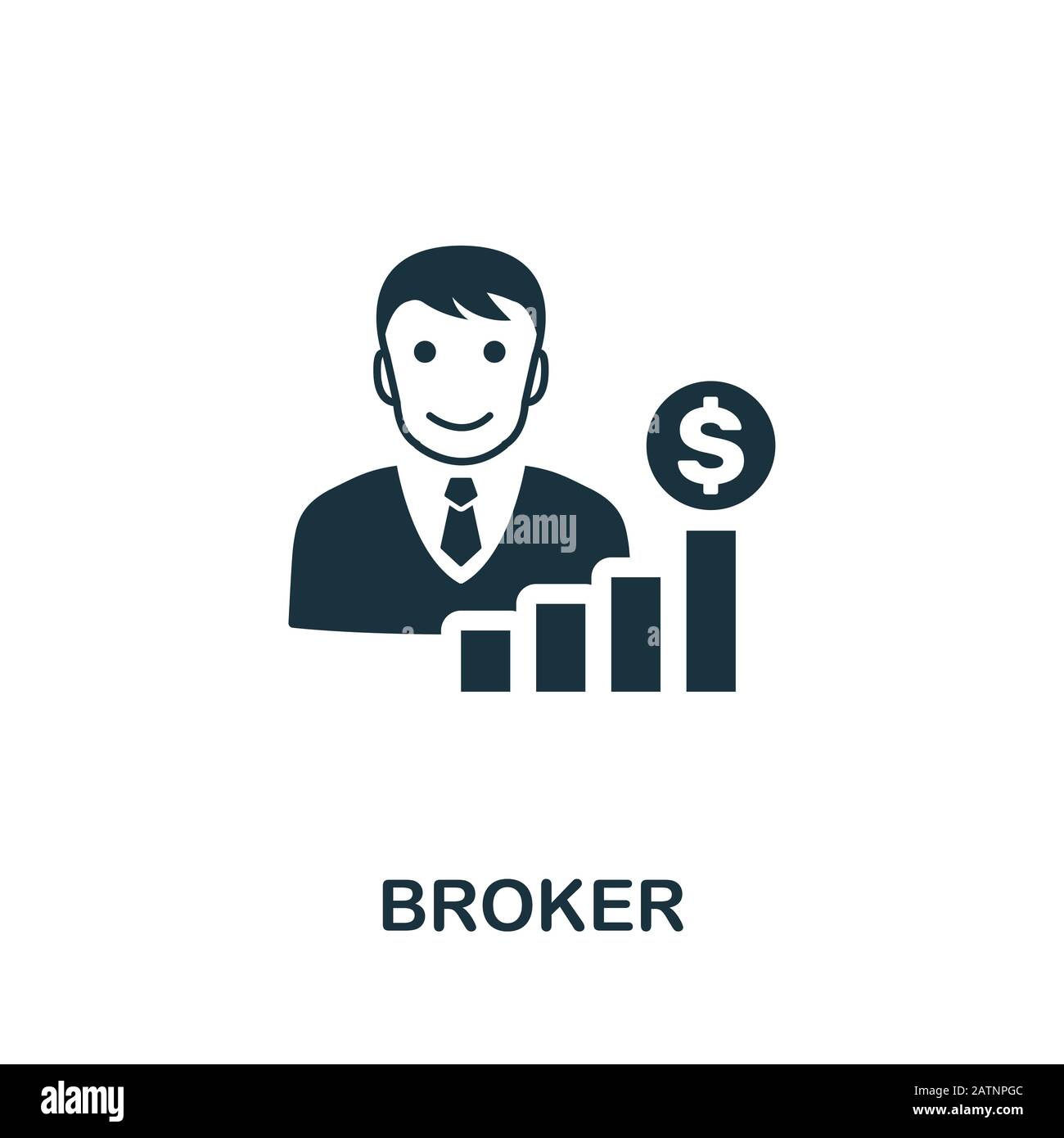 Broker icon. Creative element design from stock market icons collection ...