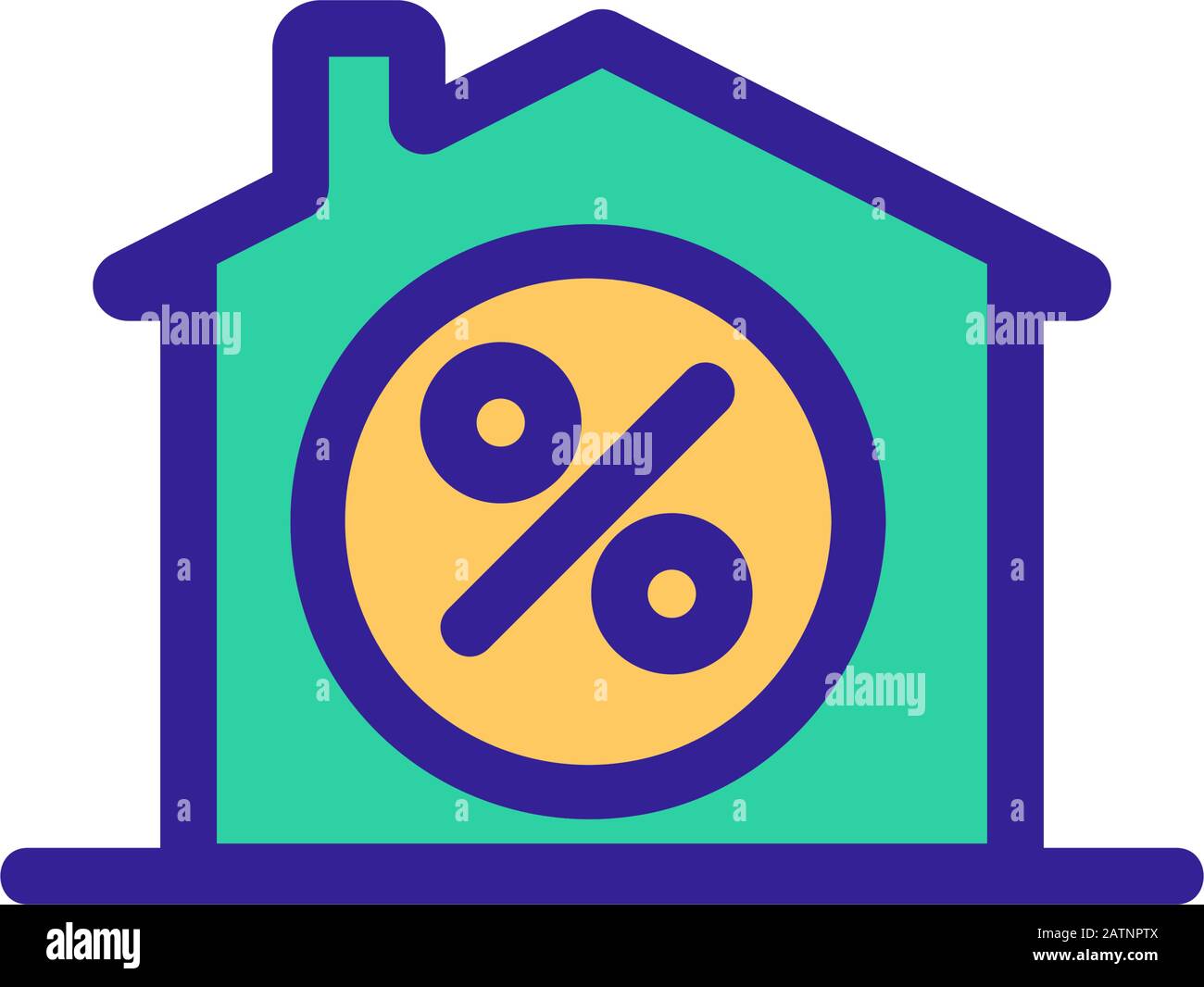 Selling a house icon vector. Isolated contour symbol illustration Stock ...