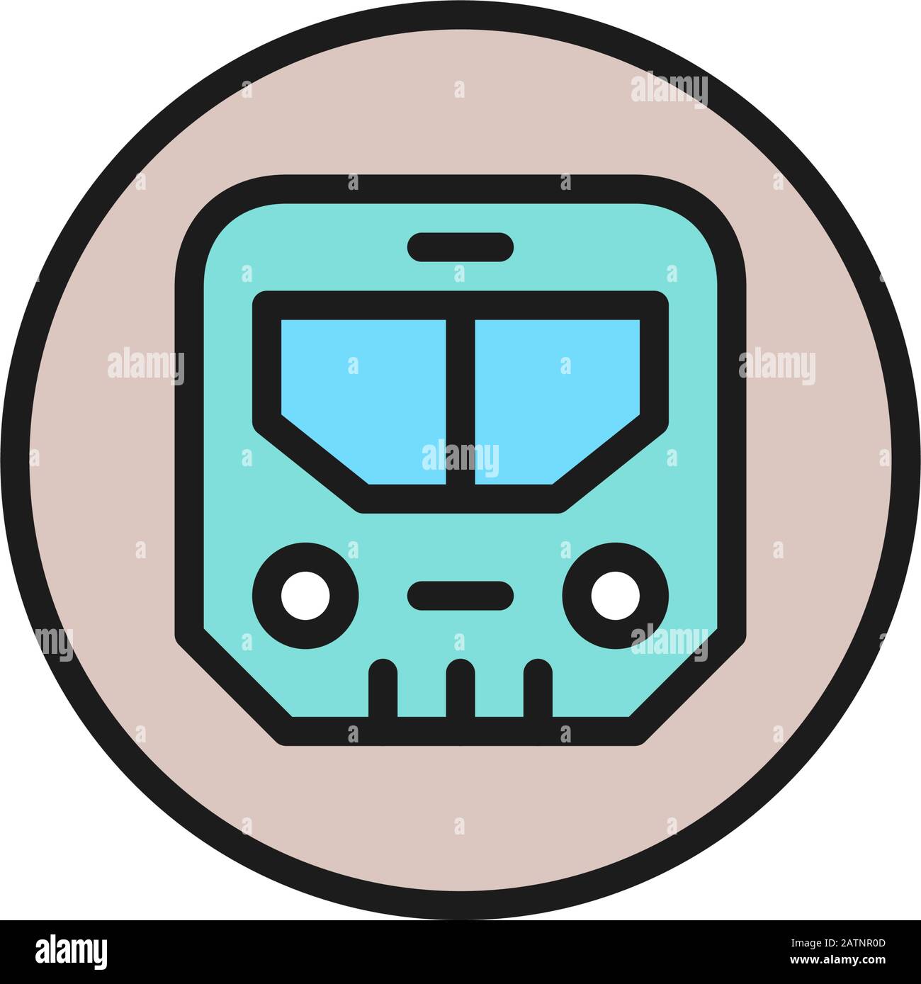 Subway sign, metro, underground transport, train flat color line icon Stock Vector Image & Art ...