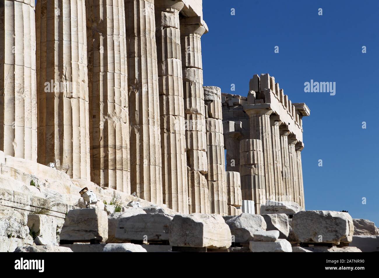 A East site of Parthenon, Acropolis Stock Photo - Alamy