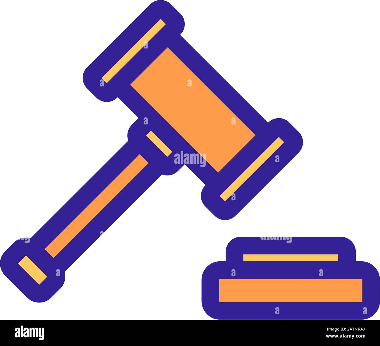 Selling at the auction icon vector. Isolated contour symbol ...