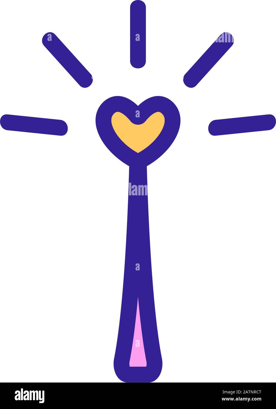 Magic stick icon vector. Isolated contour symbol illustration Stock ...