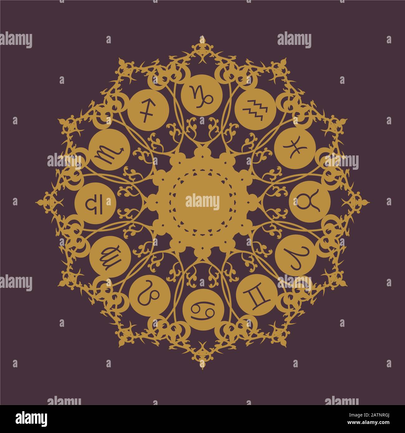 Astrology symbols in circle Stock Vector Image & Art - Alamy
