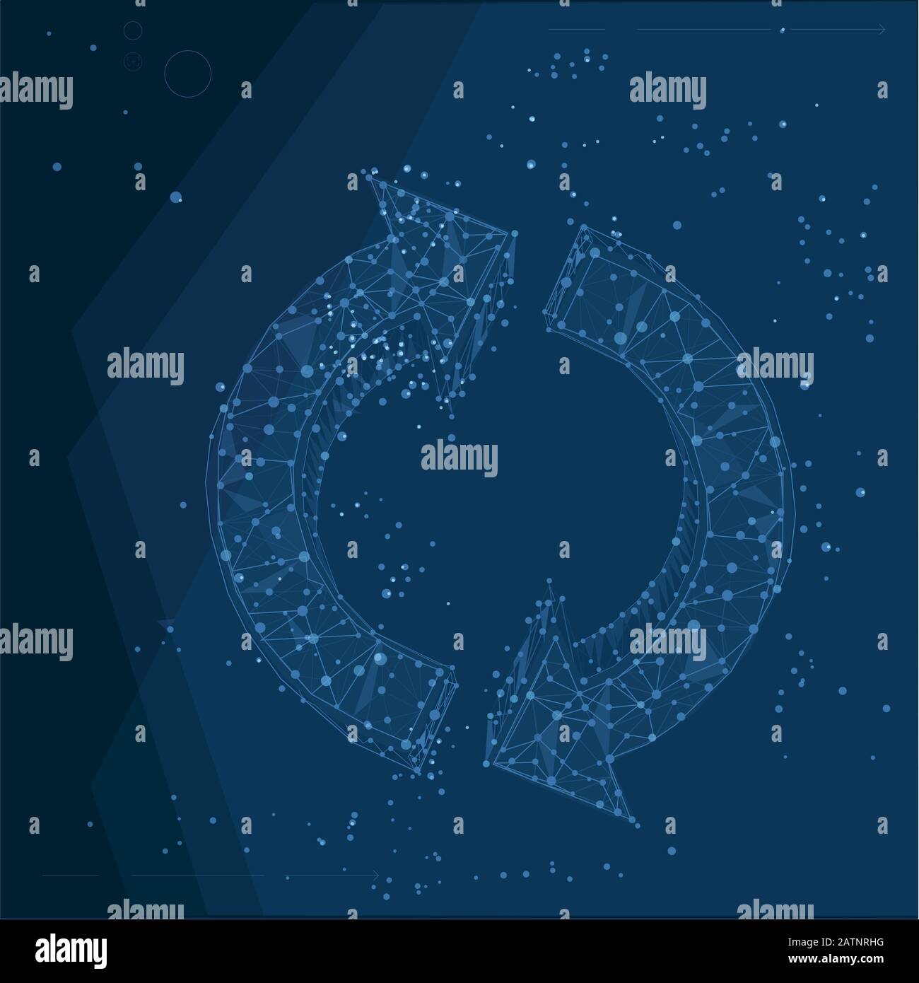 Refresh icon on a blue background. Vector illustration Stock Vector ...