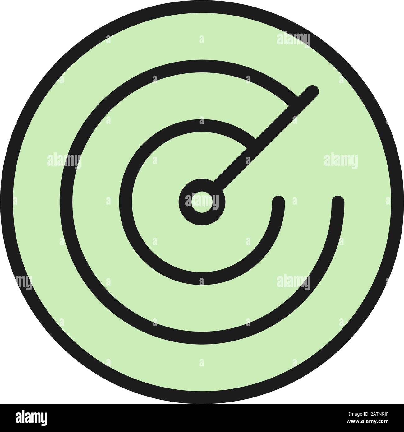 Radar screen, GPS map location flat color line icon Stock Vector Image ...