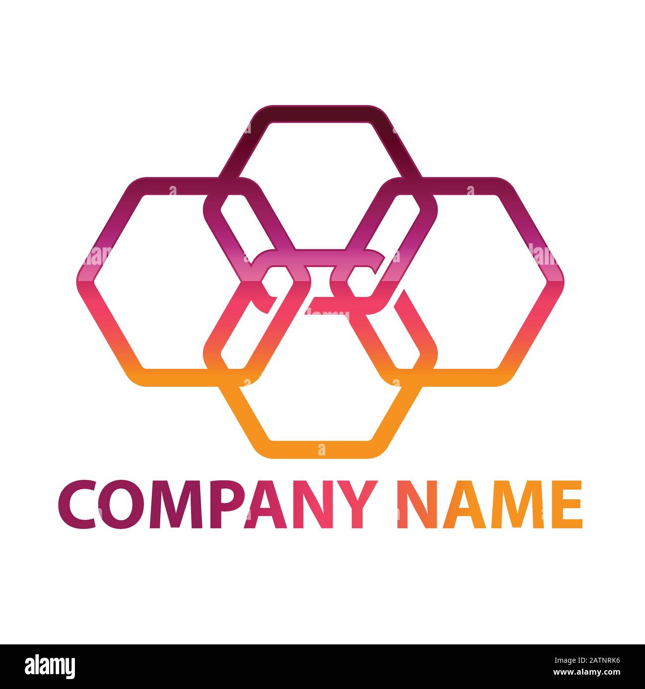 Hexagon logo hi-res stock photography and images - Alamy