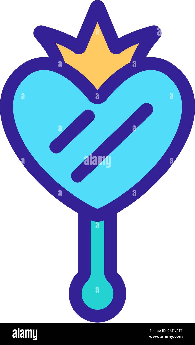 Mirror princess icon vector. Isolated contour symbol illustration Stock ...