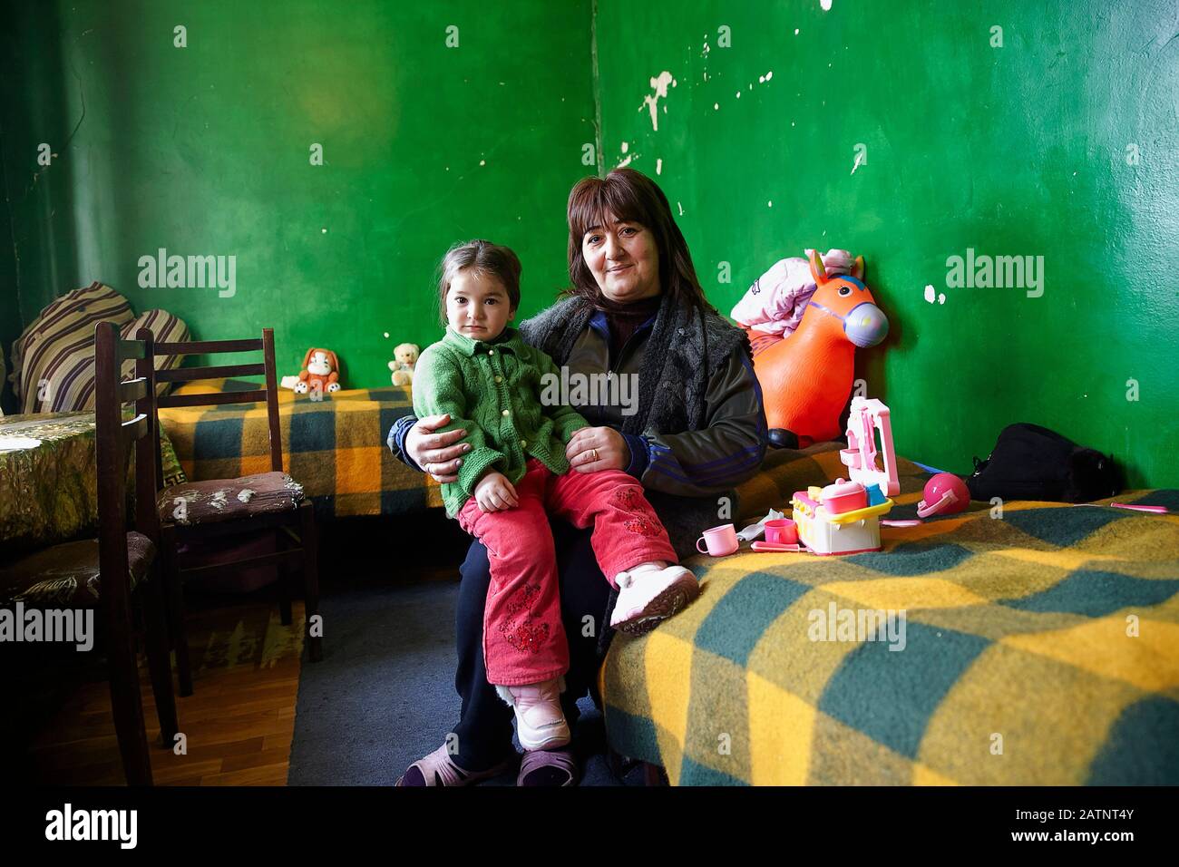 Georgia Gori 23-01-2015 Poor people mother survive the cold winter in ...