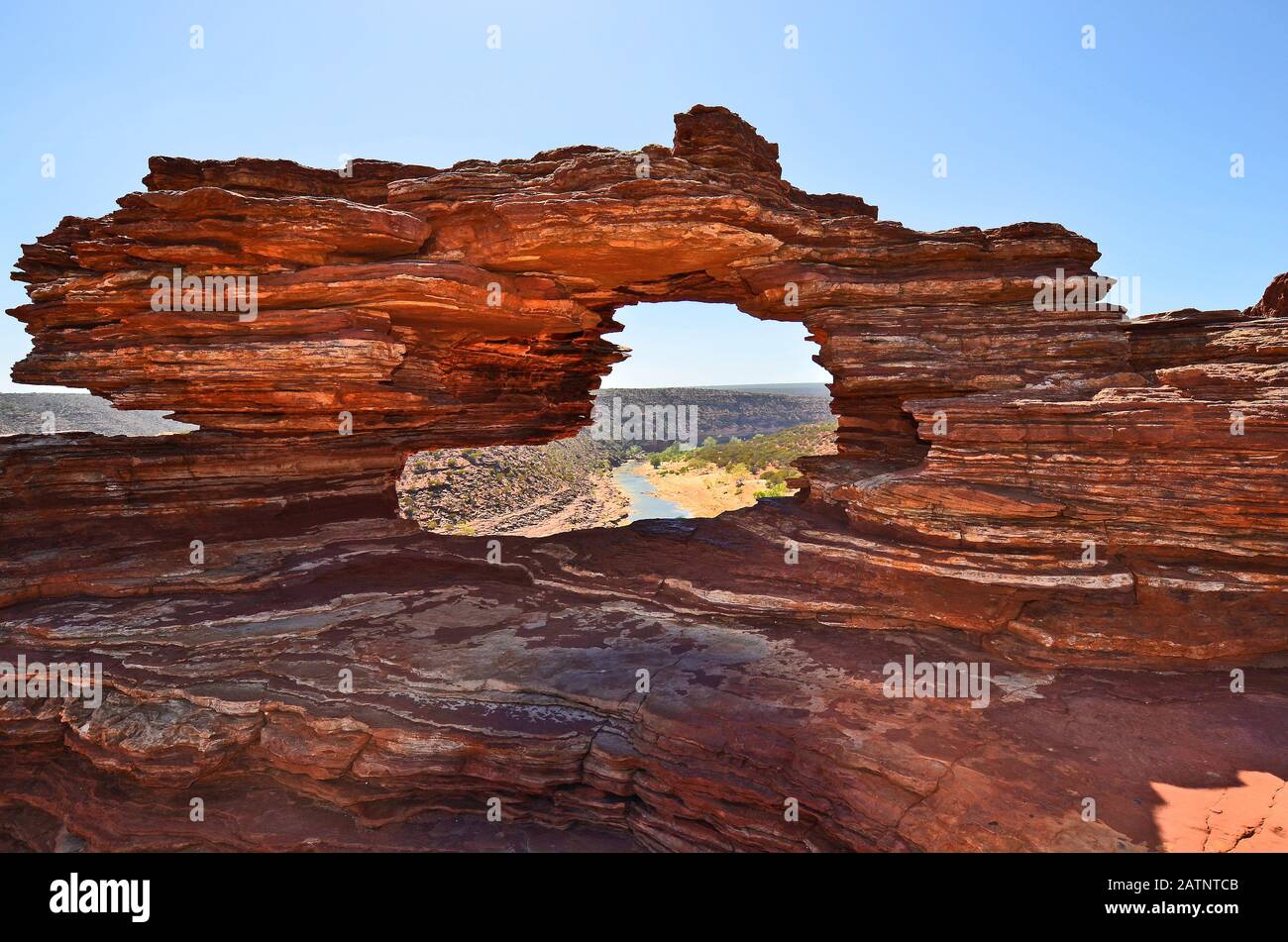Australia, Kalbarri National Park, nature's window and Murchison river ...