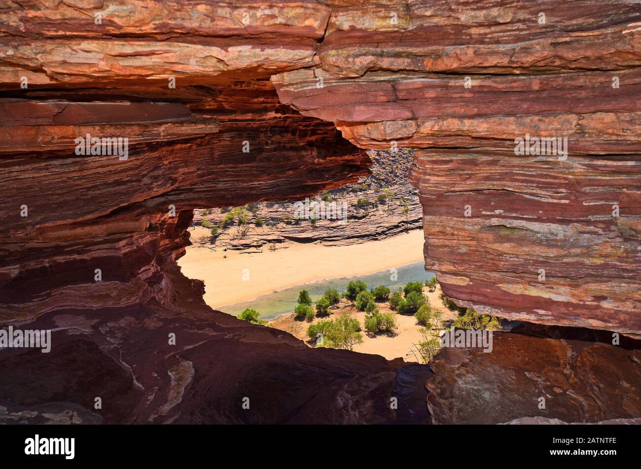 Australia, Kalbarri National Park, nature's window and Murchison river ...