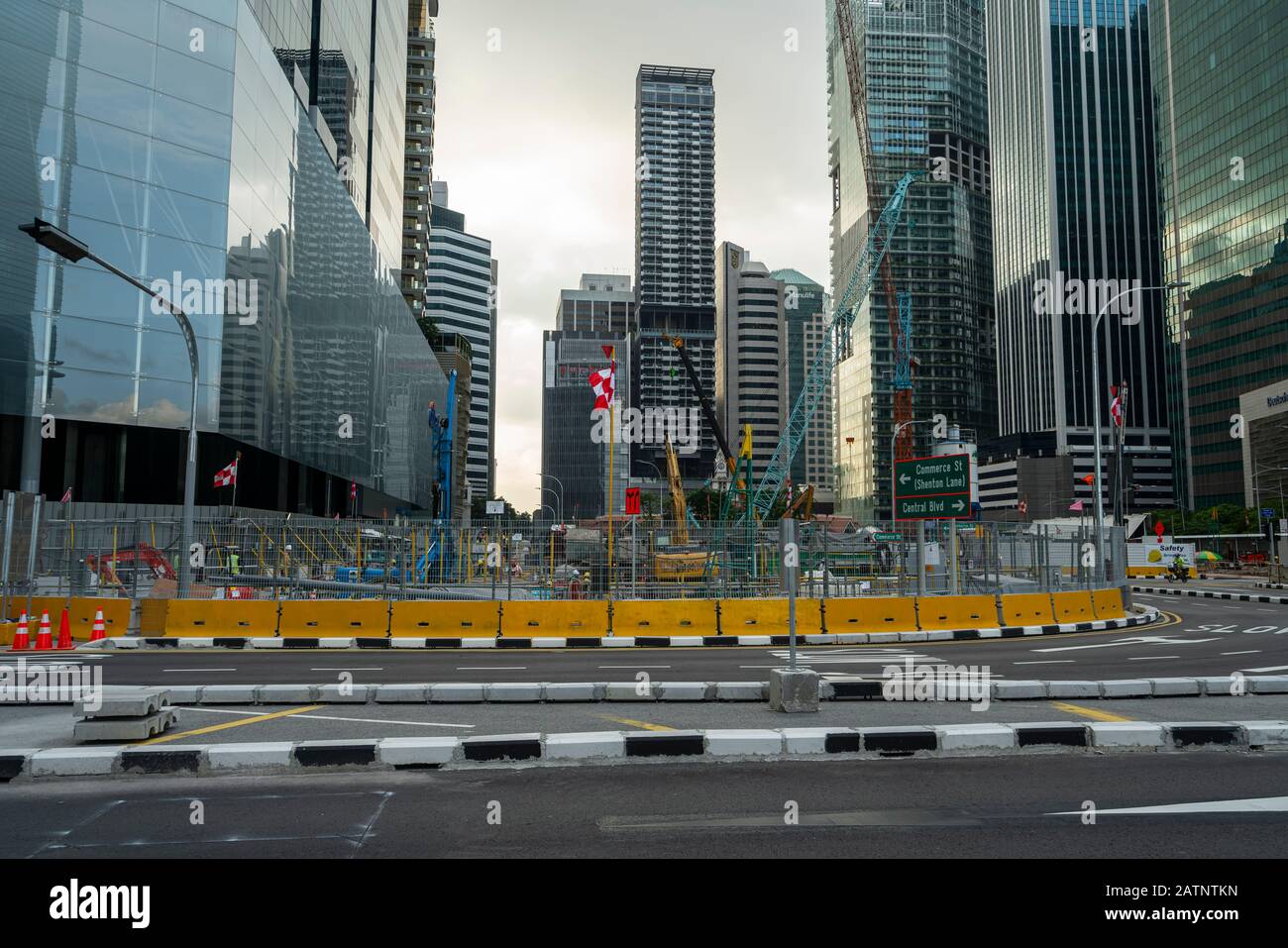 Singapore straits aerial hi-res stock photography and images - Alamy
