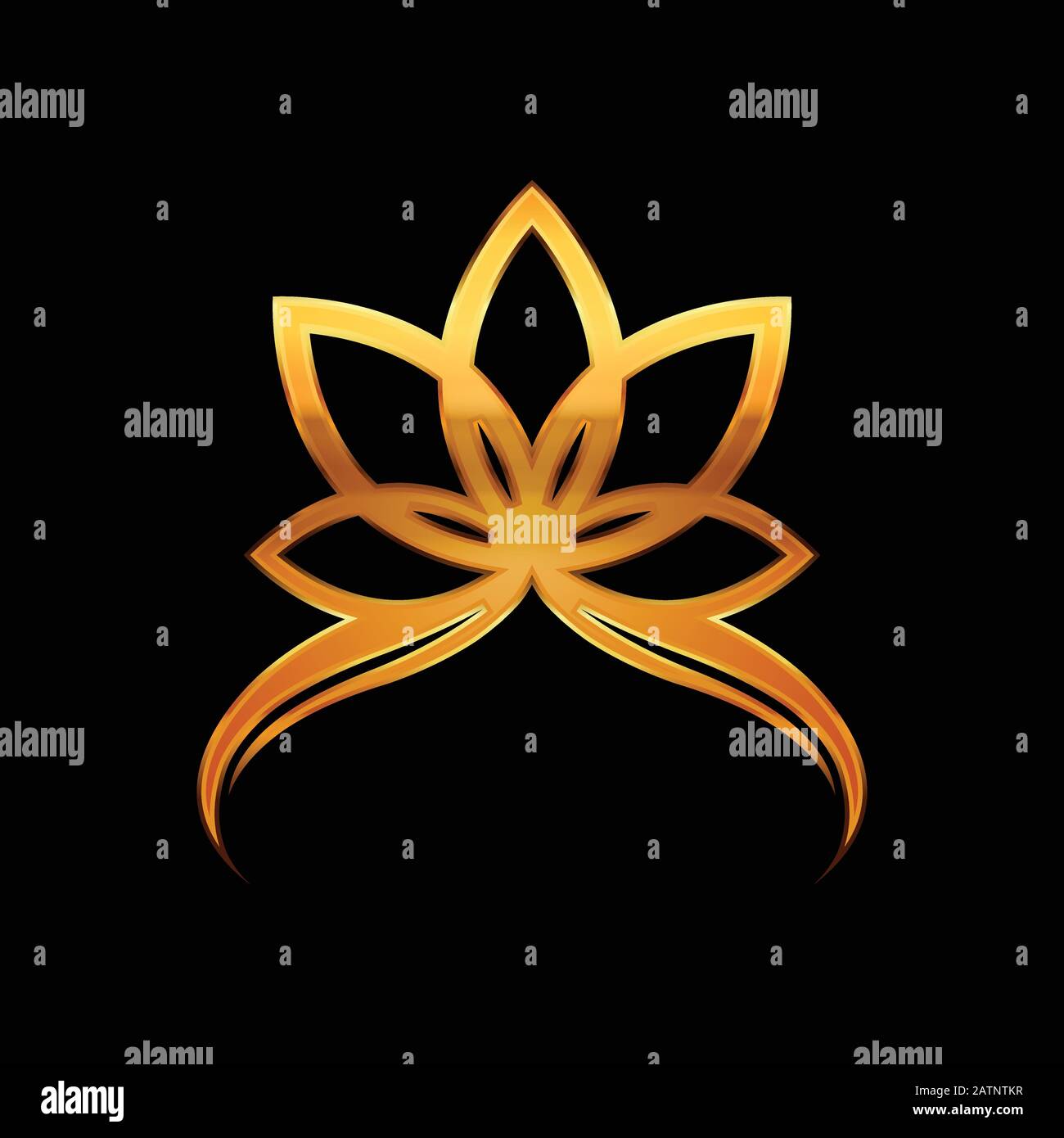 Abstract lotus flower logo design. Yoga and spa beauty studio logo ...
