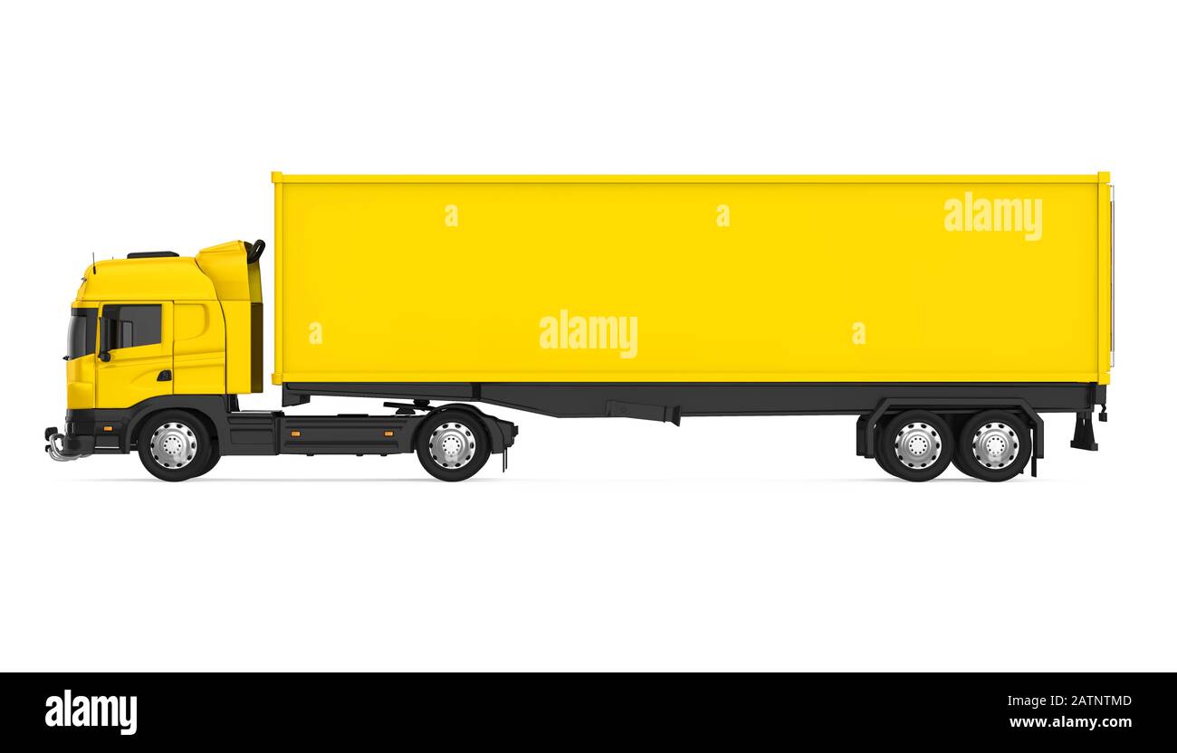 Container Truck Isolated Stock Photo - Alamy