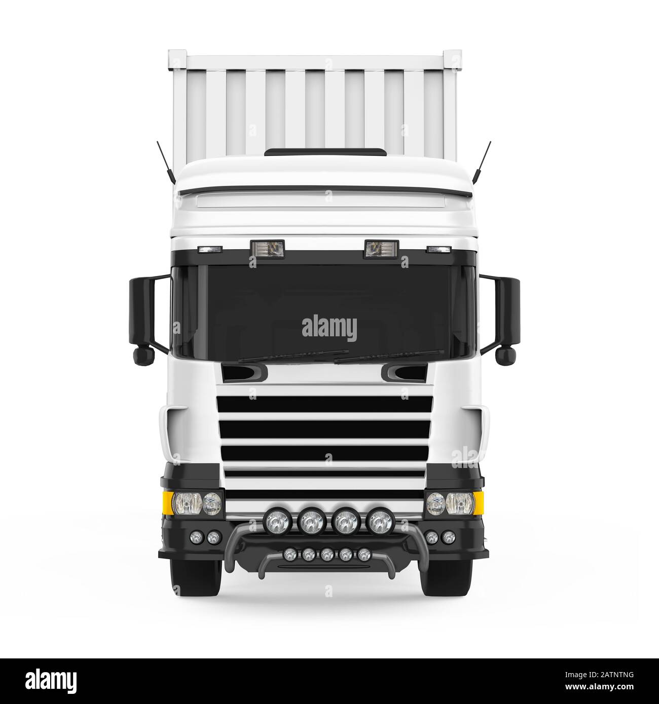 Container Truck Isolated Stock Photo - Alamy