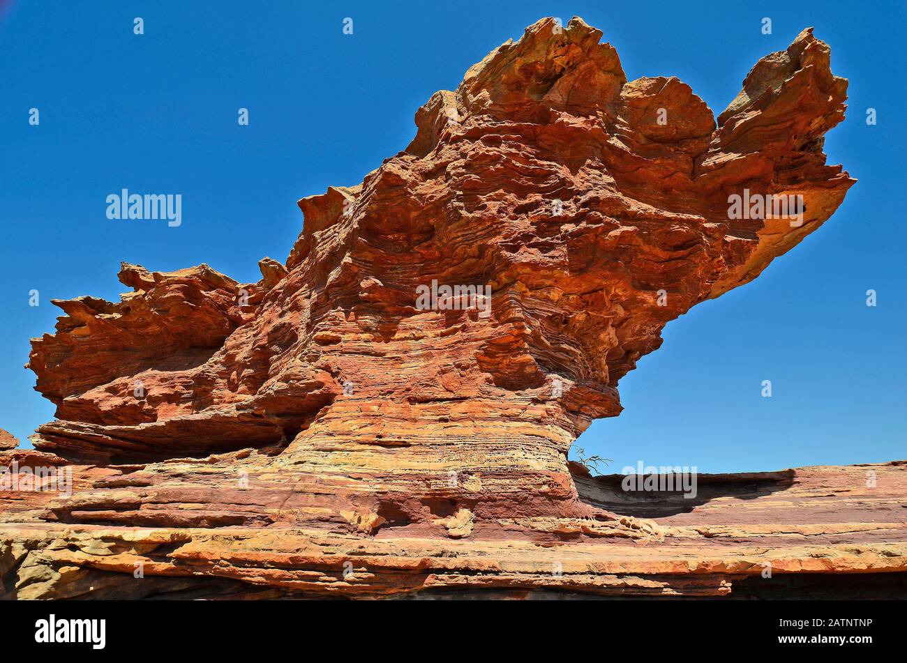 Australia, Kalbarri National Park, rock formation at nature's window ...