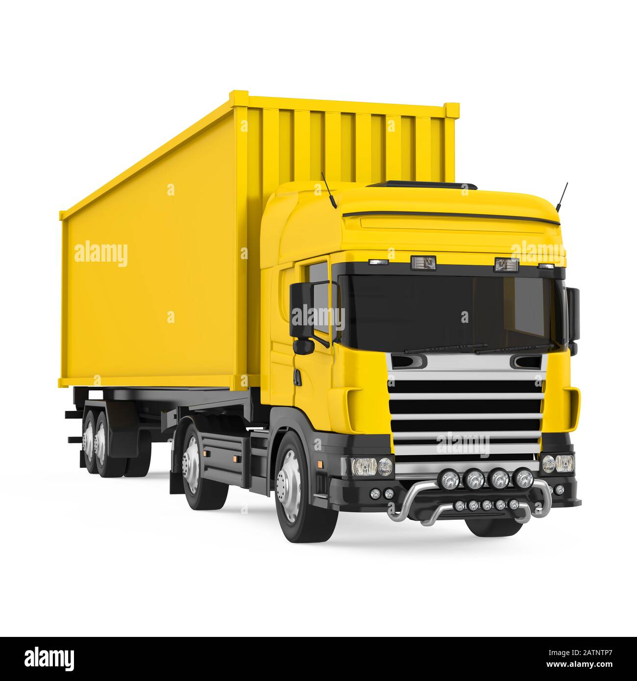 Container Truck Isolated Stock Photo - Alamy