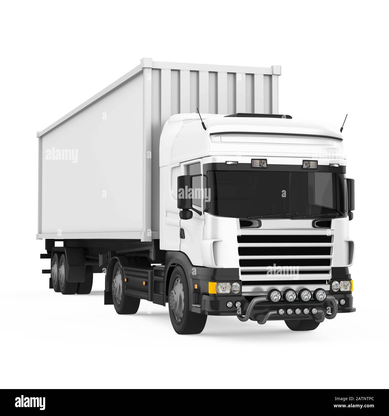 Container Truck Isolated Stock Photo - Alamy