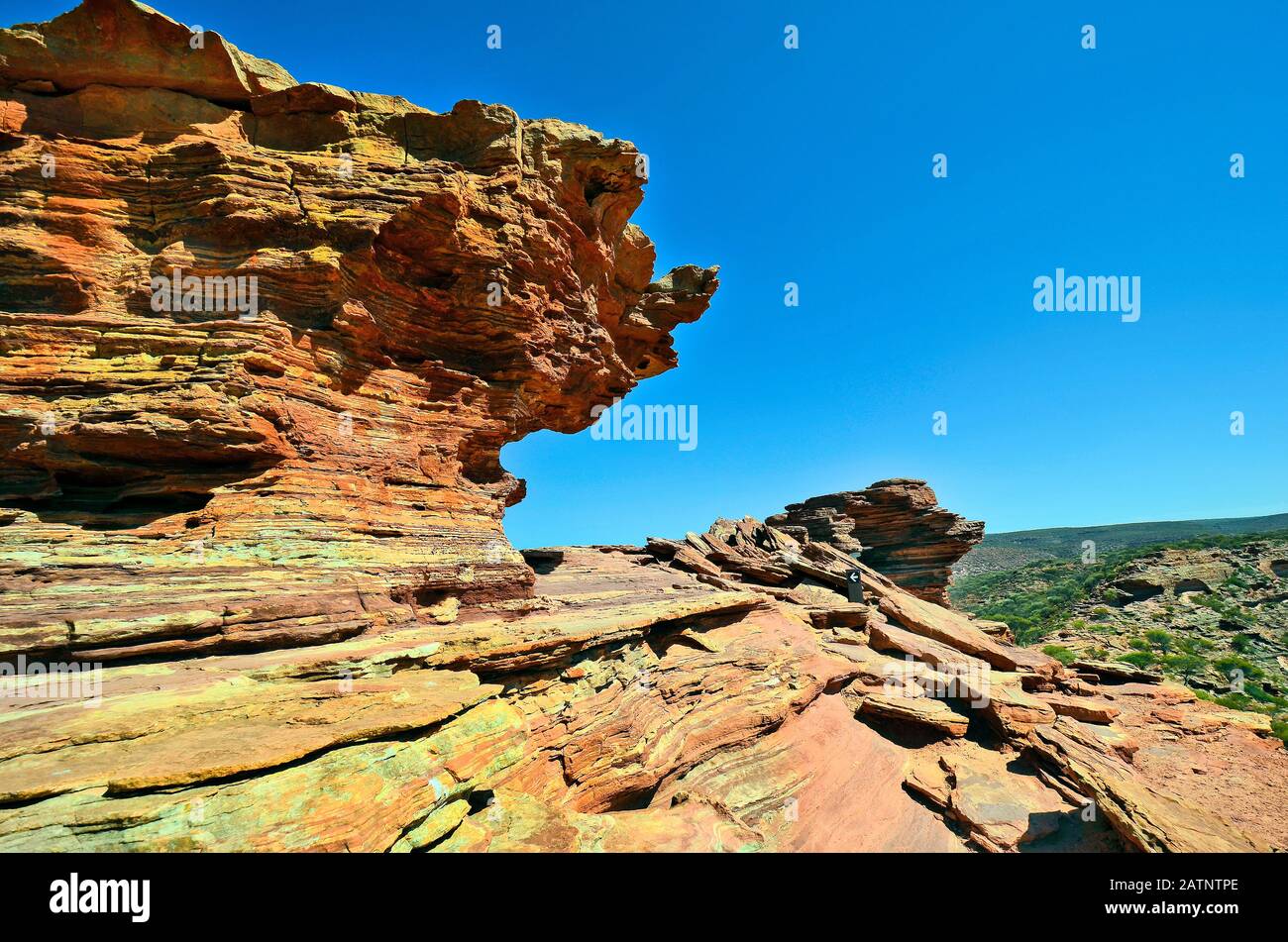 Australia, Kalbarri National Park, path to natures window Stock Photo ...