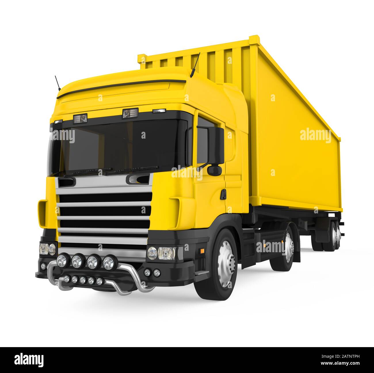 Container Truck Isolated Stock Photo - Alamy