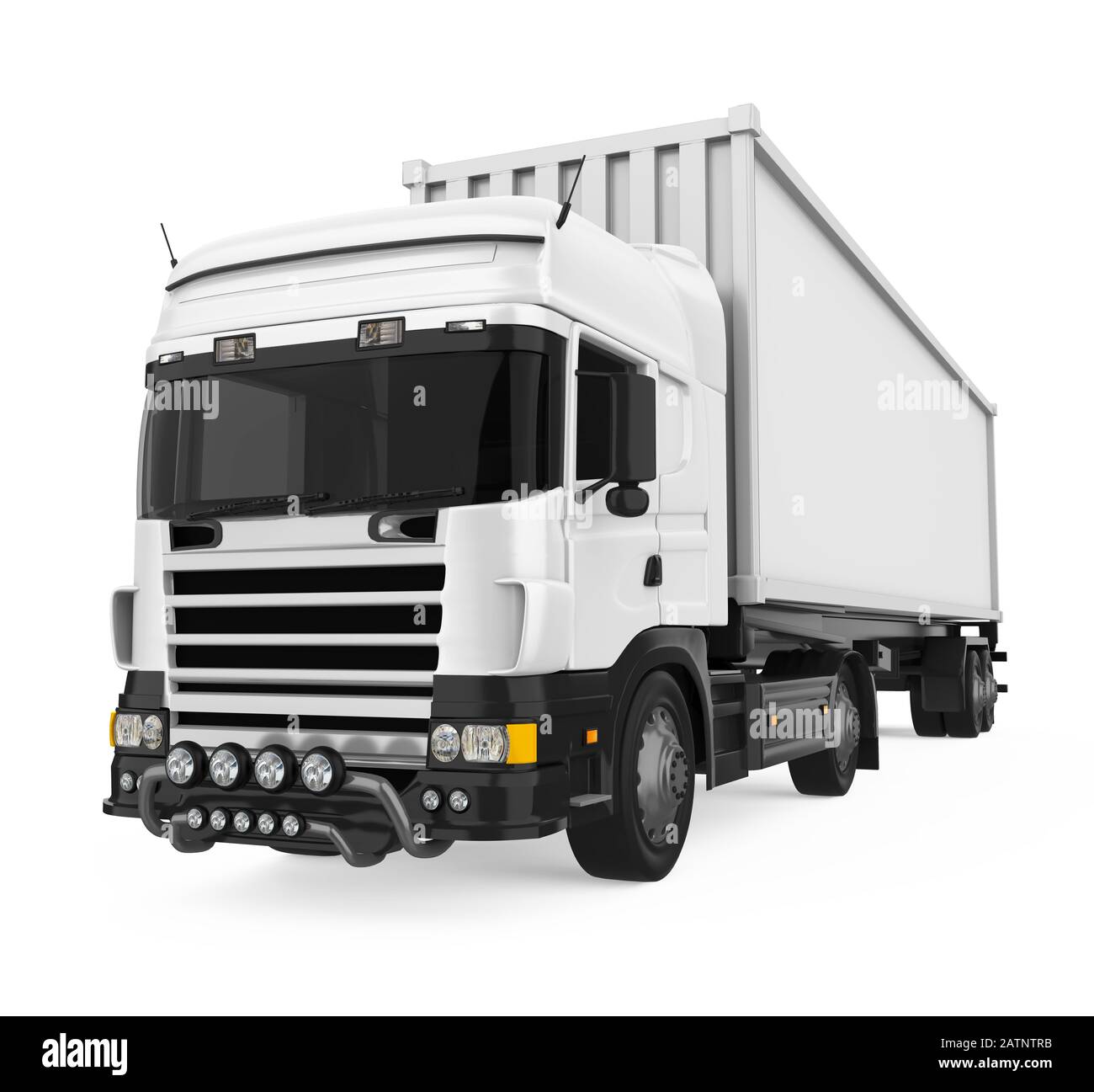 Container Truck Isolated Stock Photo - Alamy