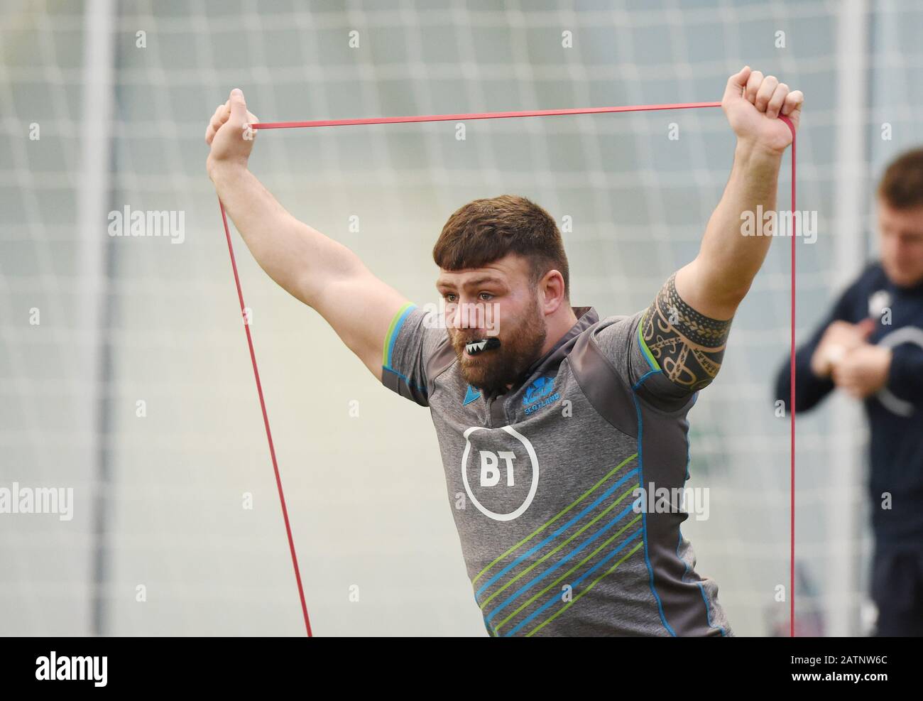 Scots rugby training session rory sutherland edinburgh hi-res stock ...
