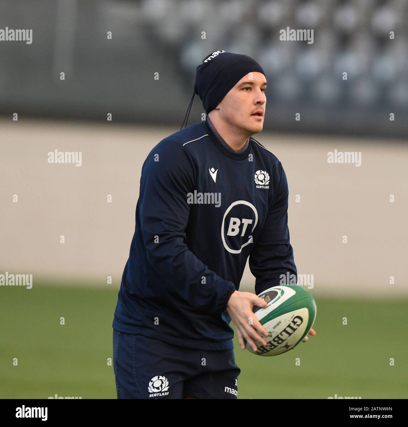 Scots rugby training session sam johnston glasgow warriors hi-res stock ...