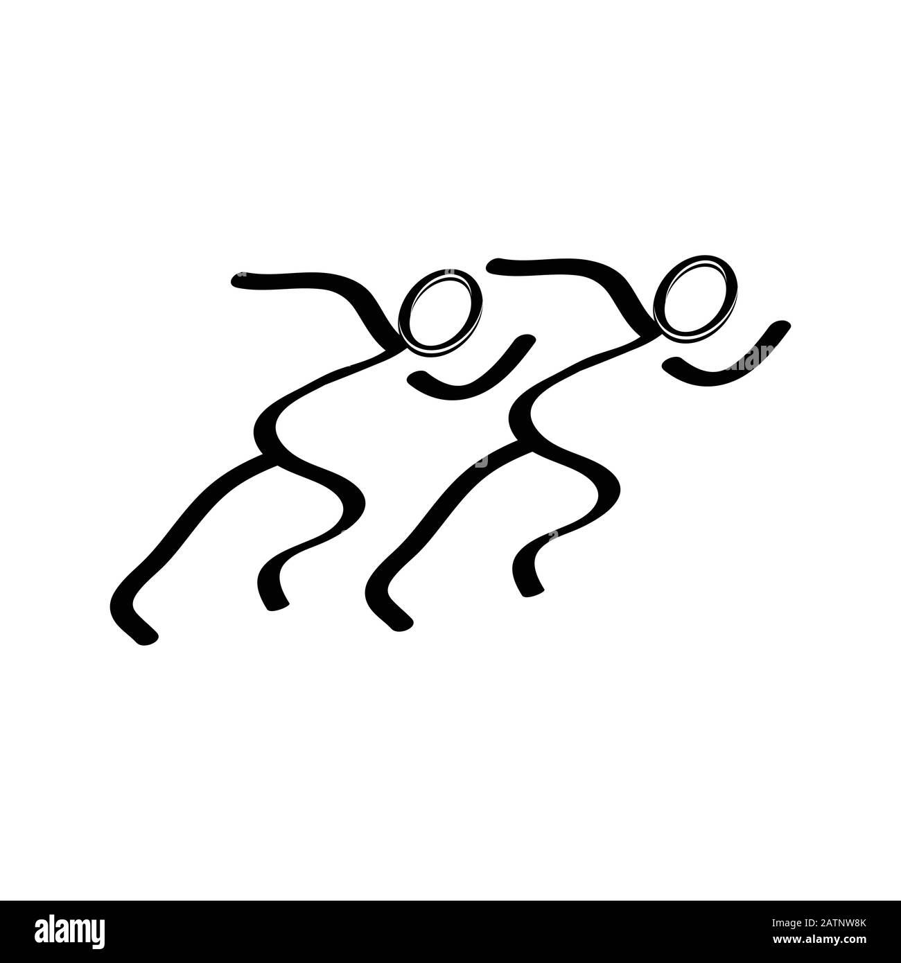 man athlete fast speed running isolated over white background Stock ...