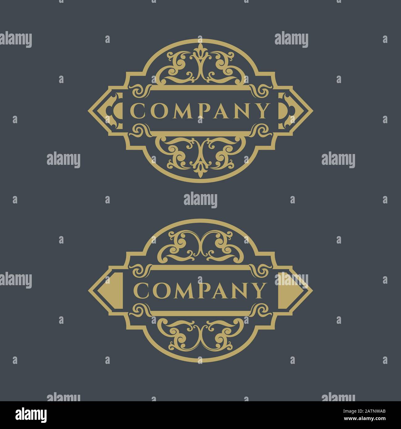 Royal vintage divider design. Black symbol decor for menu card ...