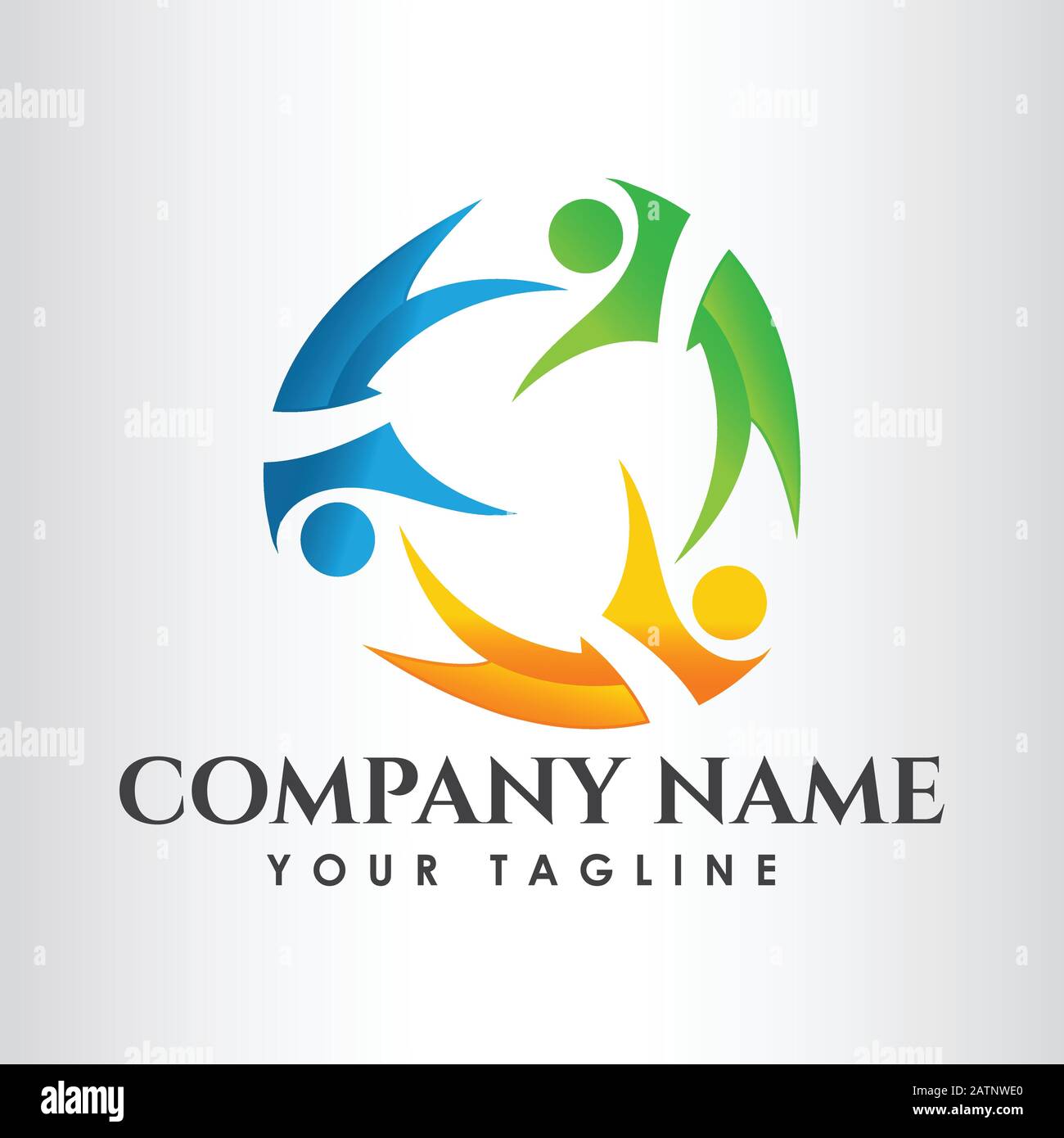 People in abstract and flat style for element design. Vector ...