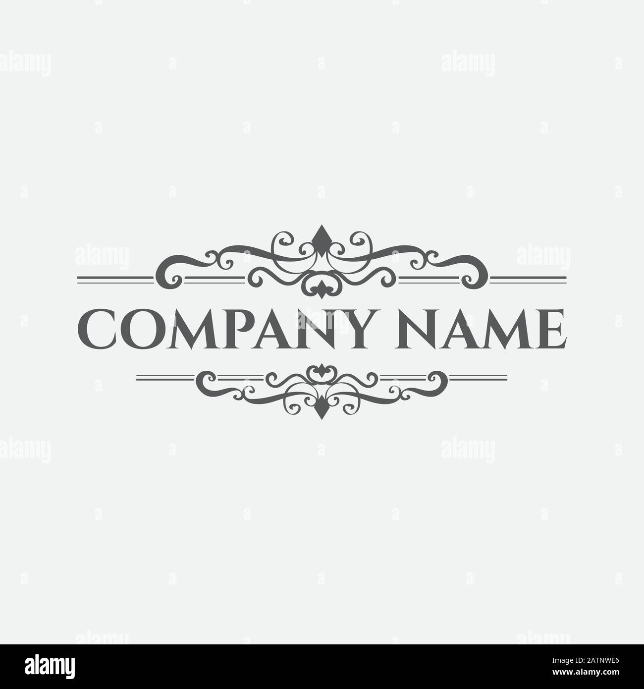 Royal vintage divider design. Black symbol decor for menu card ...