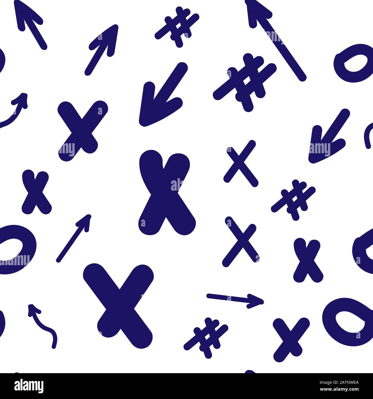 arrows, hashtags icons, of hand drawn Set of different shapes Stock ...
