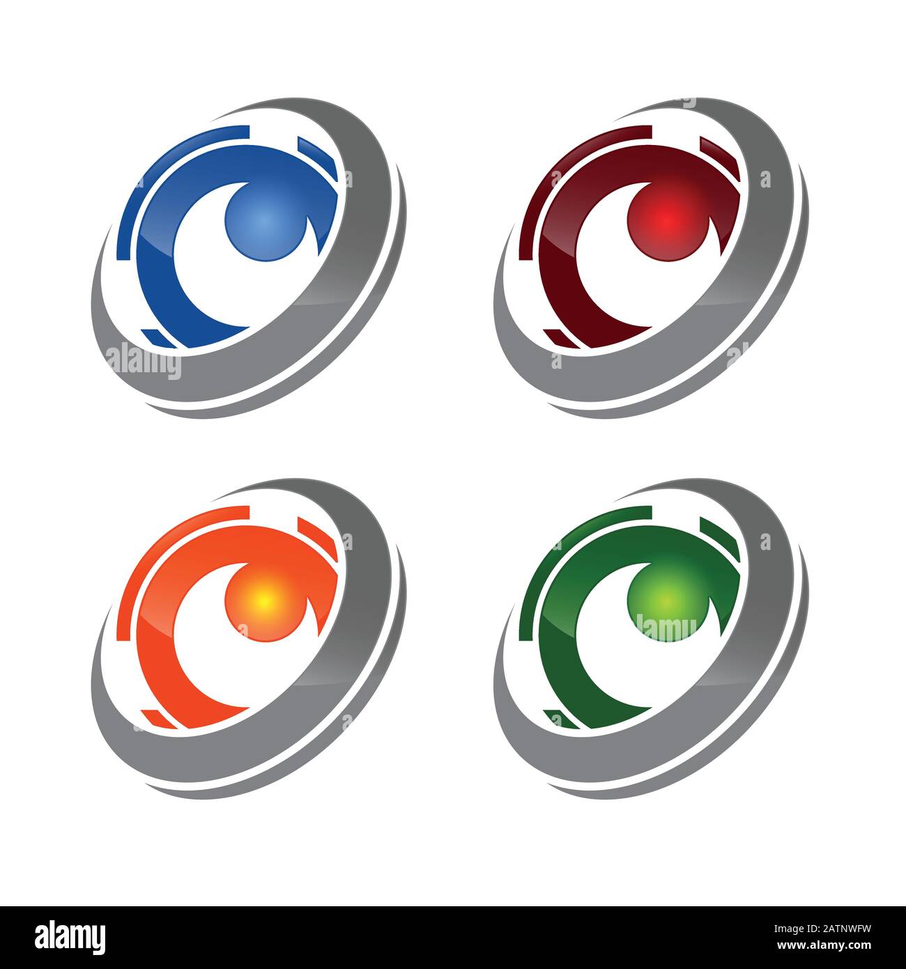 Abstract circle logo template. Round ring circle and infinity loop ...