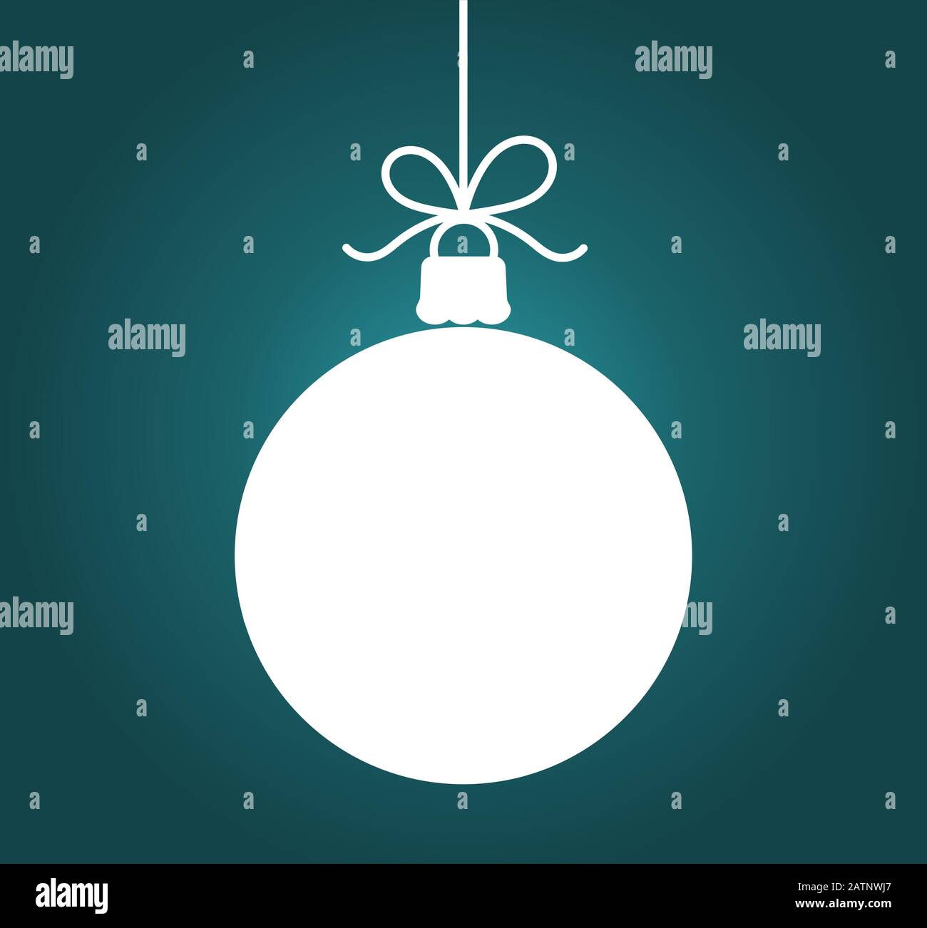 Christmas bauble hanging ornament on dark blue background. Vector ...