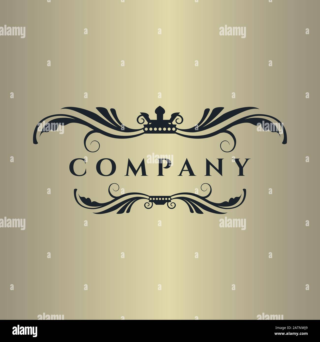 Royal vintage divider design. Black symbol decor for menu card ...