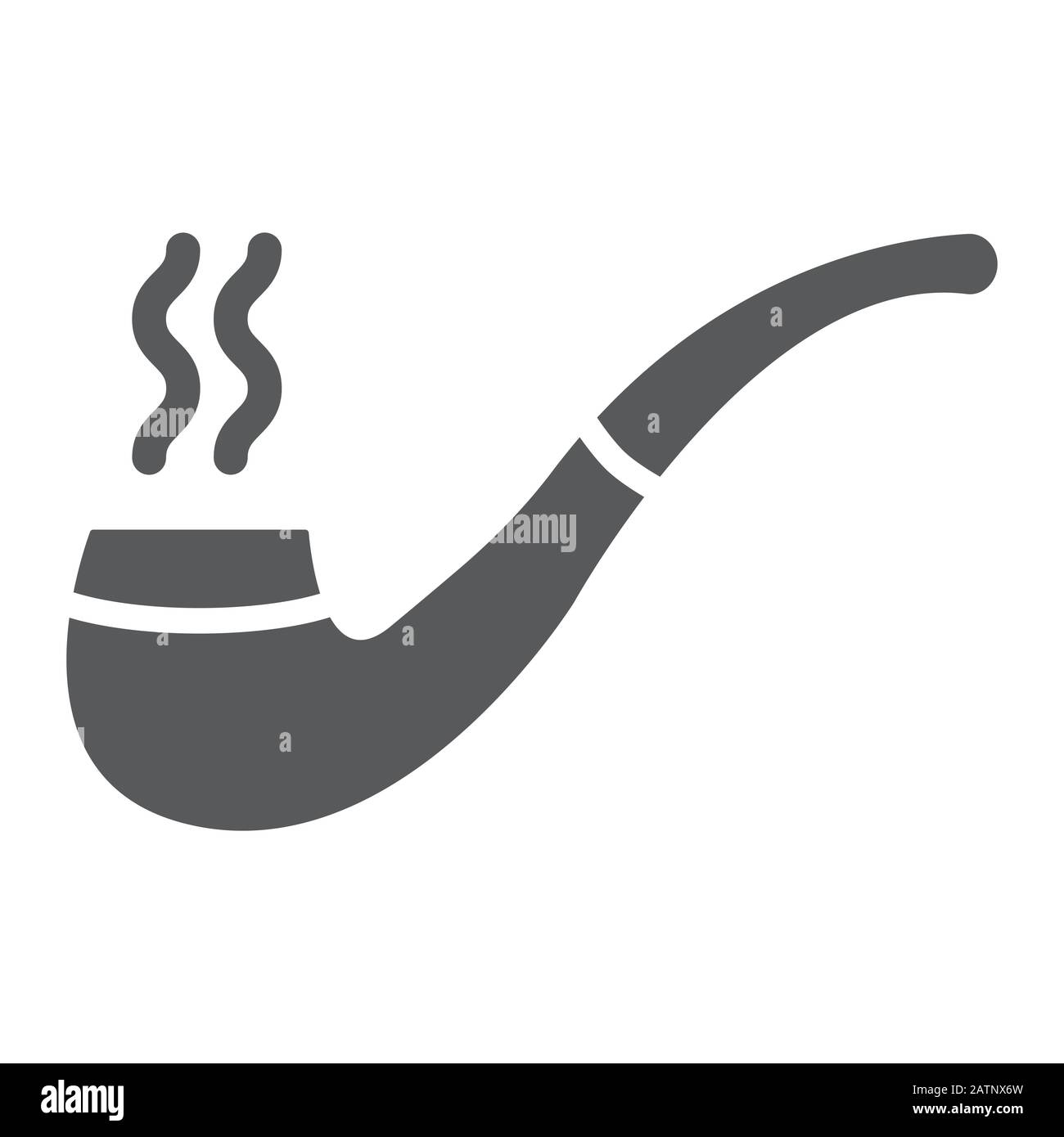 Smoking pipe glyph icon, st patrick's day and retro, tobacco pipe sign ...