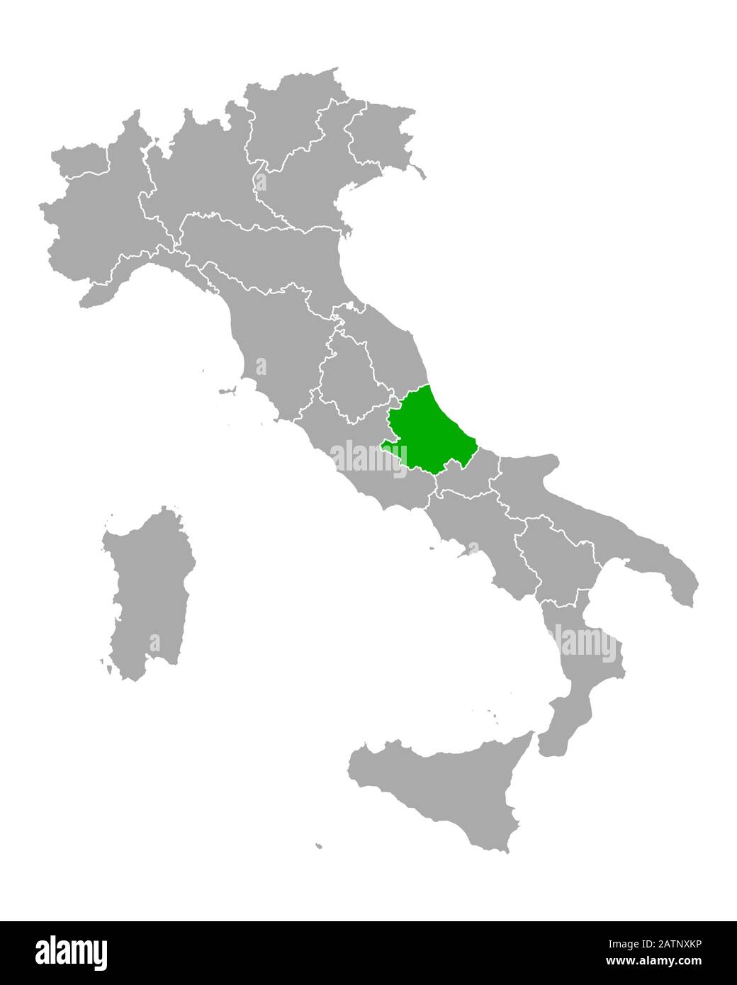 Map of Abruzzo in Italy Stock Photo - Alamy